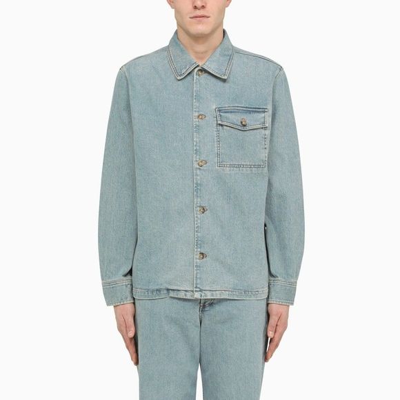 A.P.C. | Jackets & Coats | Apc Blue Denim Shirt | Poshmark
